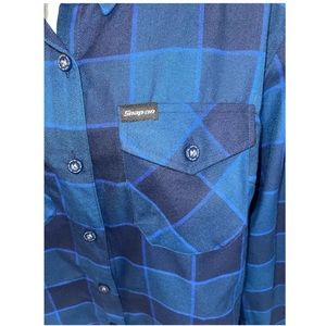 DIXXON | Tops | Dixxon X Snap On Tools Flannel Shirt Womens Blue ...